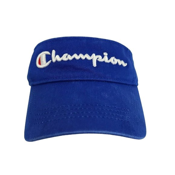 Champion | Accessories | Champion Blue Spellout Logo Athletic Visor ...